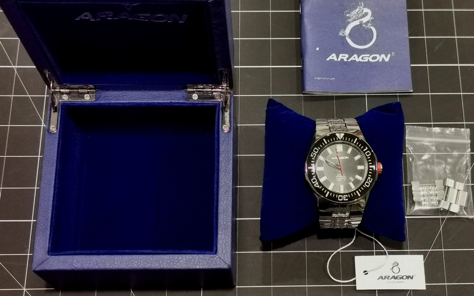 ARAGON Hercules Flat Tritium Dial Dive Watch 50mm (Automatic) | eBay