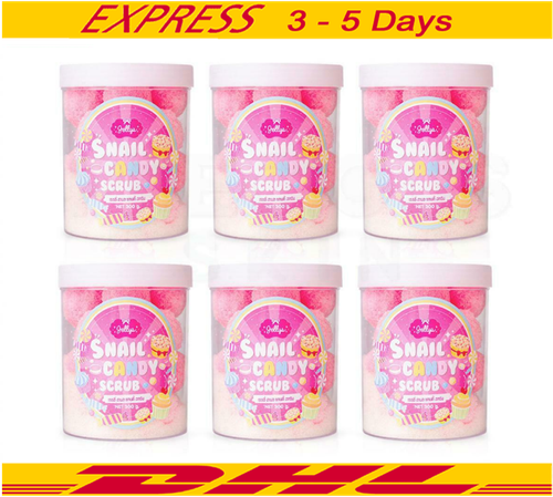6 Bottle x JELLY SNAIL CANDY BODY SCRUB AUTHENTIC MASK SOAP BRIGHTENING ...
