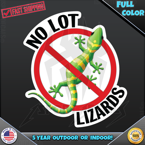 No Lot Lizards Semi Trucker Truck Driver Laptop Outdoor VINYL DECAL ...