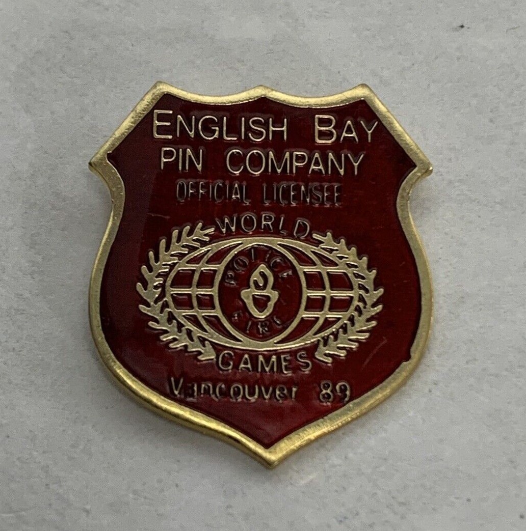 HTF English Bay Pin Co 1989 Vancouver World Police and Fire Games Lapel ...