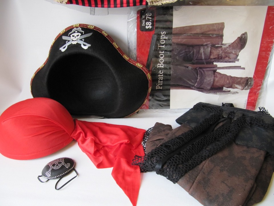 Lady Pirate / Buccaneer Beauty Adult size Halloween Costume Eye Patch ...