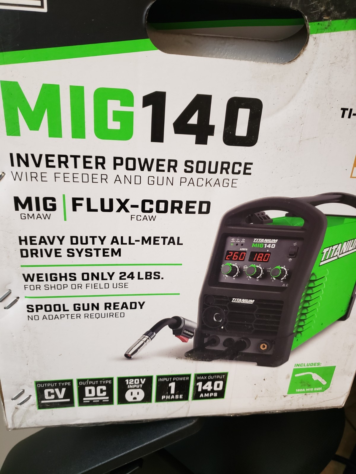 Titanium MIG 140 Professional Welder TI-MIG140 57863, MIG Welder