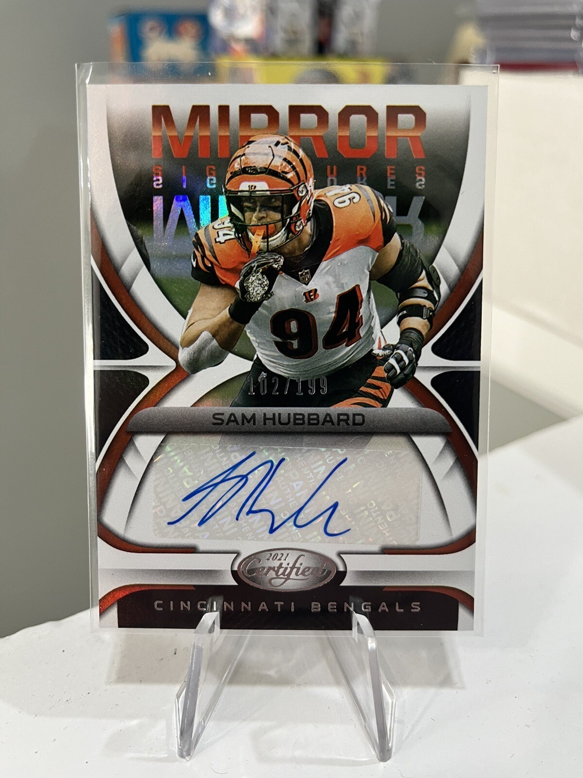 2021 CERTIFIED MIRROR AUTOGRAPH BENGALS SAM HUBBARD AUTO /199 #MS-SH ...
