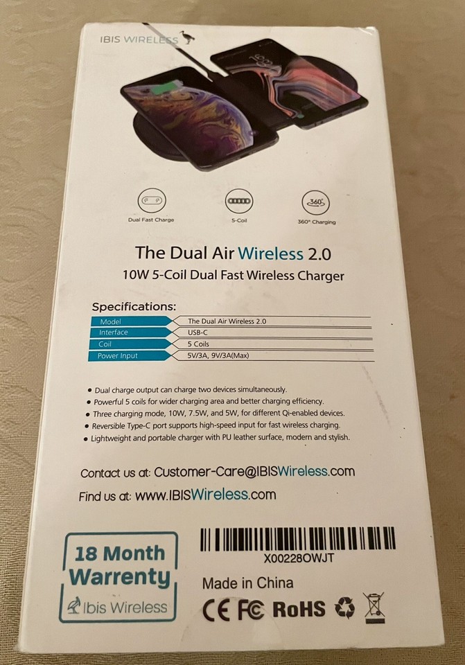 ERICSSON VERIZON $80 Dual Air Fast Wireless 2.0 Charger Battery Pack ...