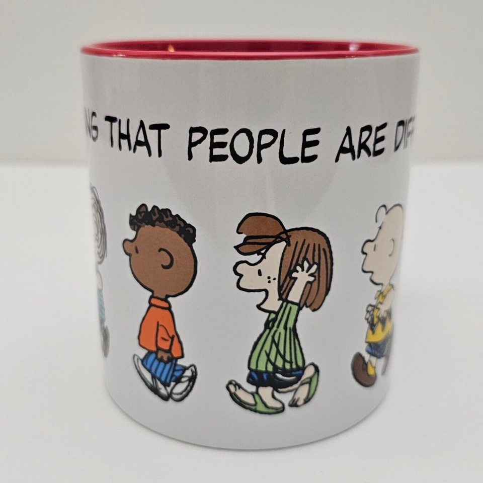 NWT Peanuts Diversity Mug 20oz "It's a Good Thing People Are Different ...