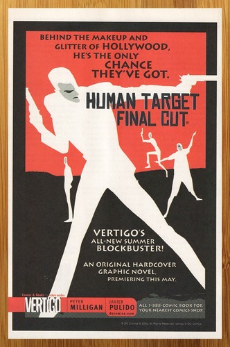 2002 DC/Vertigo Comics Human Target Final Cut Print Ad/Poster Official ...