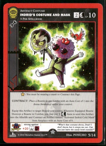 2022 MetaZoo Seance 5/14 Indrid's Costume And Mask | eBay