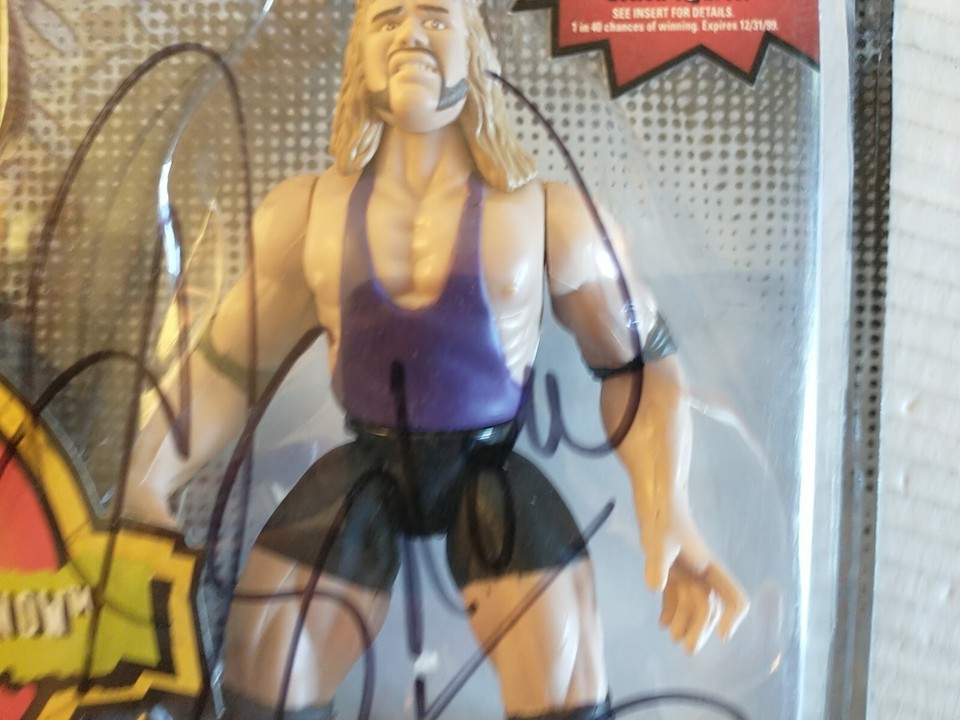 SIGNED Wrestle Mania Al Snow Action Figure & Slammin' Stool and Head ...