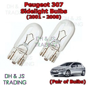 For Peugeot 307 Front Sidelights / Parking Lights Side Light Bulb Bulbs ...