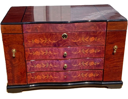 Jere Luxury Roses High Gloss Locking Jewelry Box With Keys | eBay