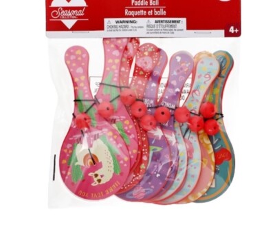 Plastic Valentine Mini Paddle Ball Sets, 6-ct New | eBay