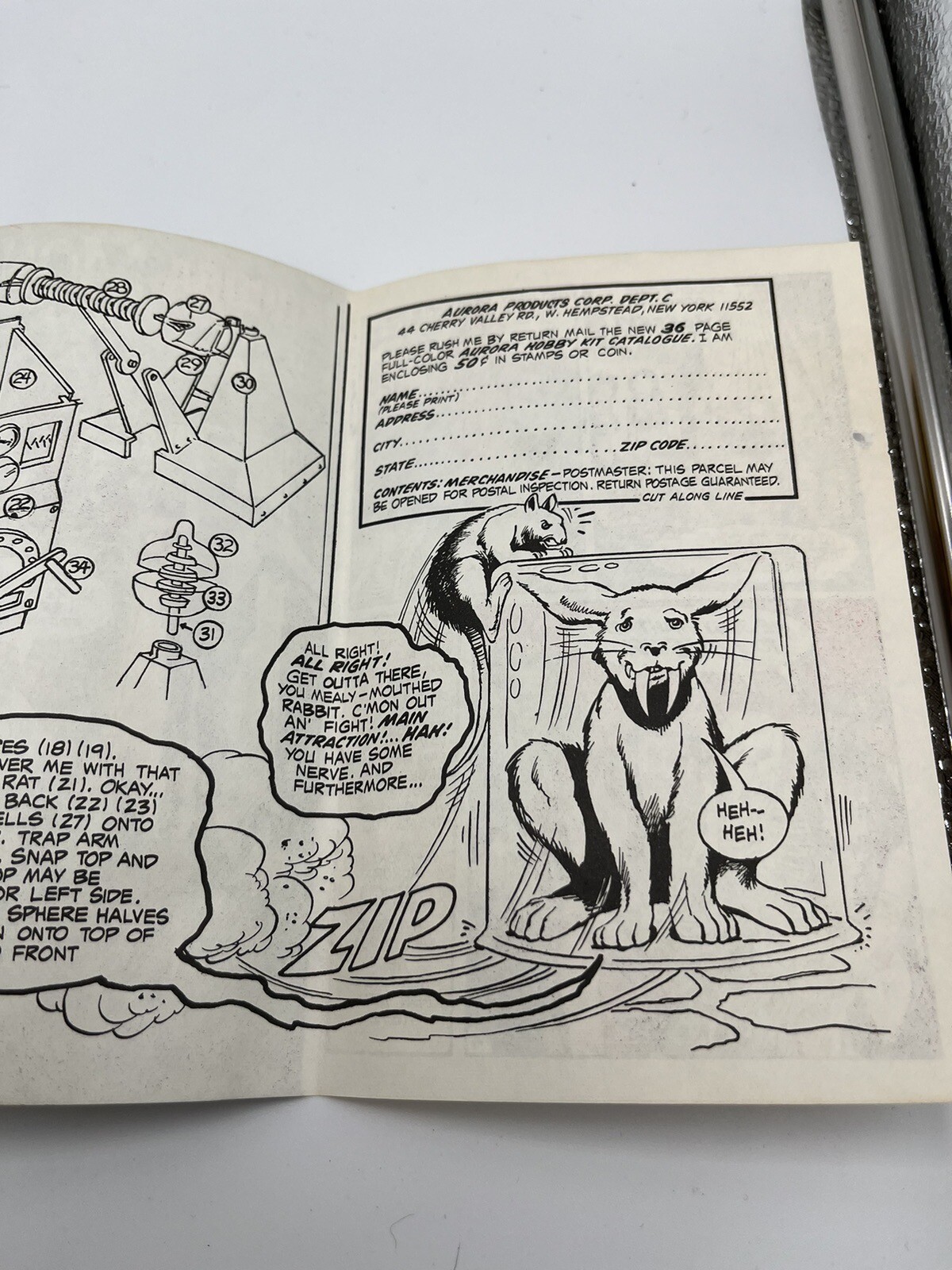 1971 AURORA MONSTER SCENES MODEL KIT INSTRUCTION BOOK 634 GRUESOME ...