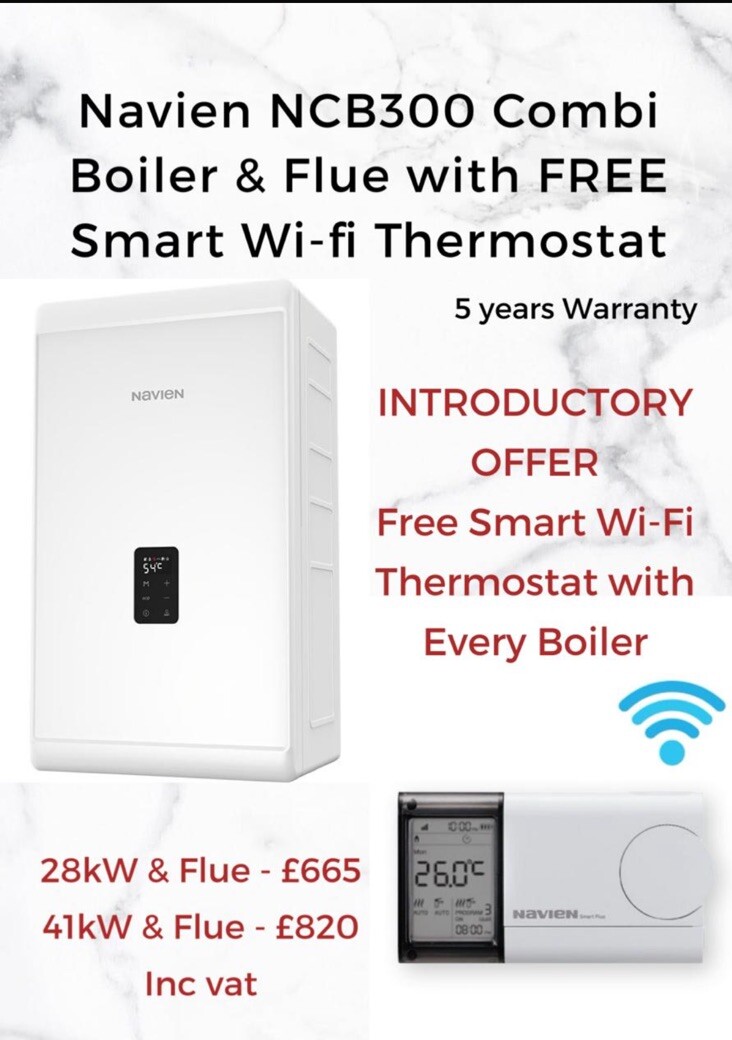 Navien 28Kw Combi Boiler & Flue With FREE THERMOSTAT NCB300 5yrs Wty | eBay