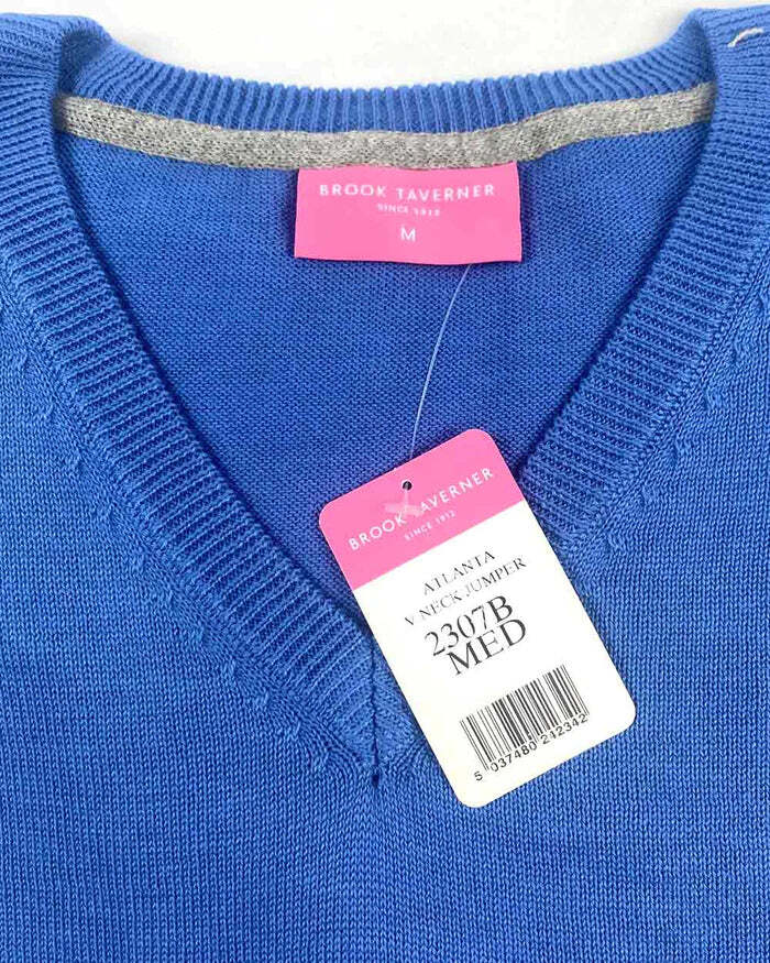 Brook Taverner Atlanta Jumper V Neck Light Blue Mens Womens Work ...