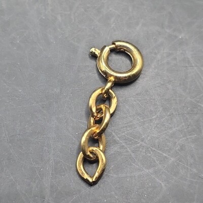 Jewelry Connector Spring Ring Chain Extender .75" Gold Color Necklace ...