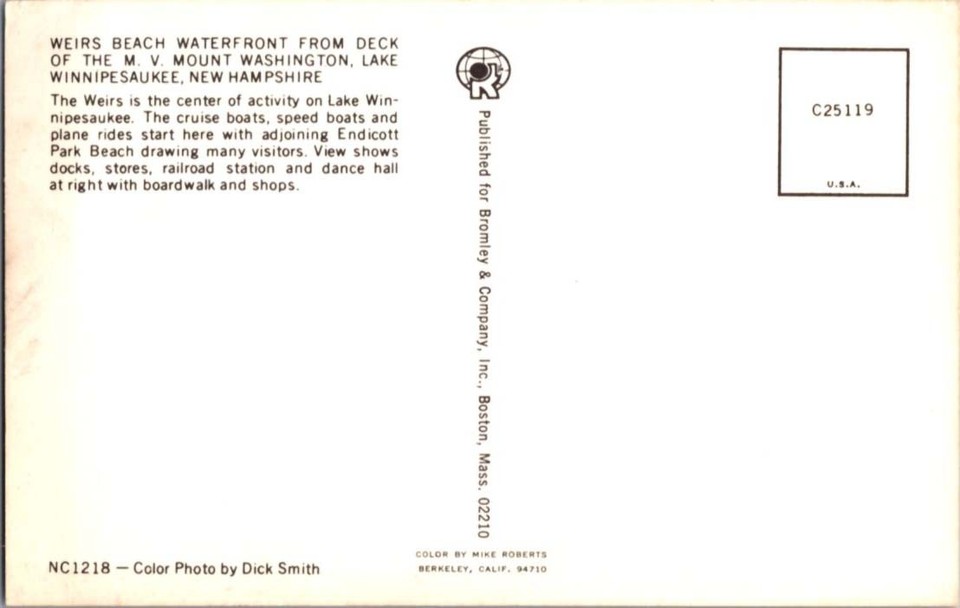 Pre-1980 WEIRS BEACH WATERFRONT Mount Washington - White Mountains NH ...