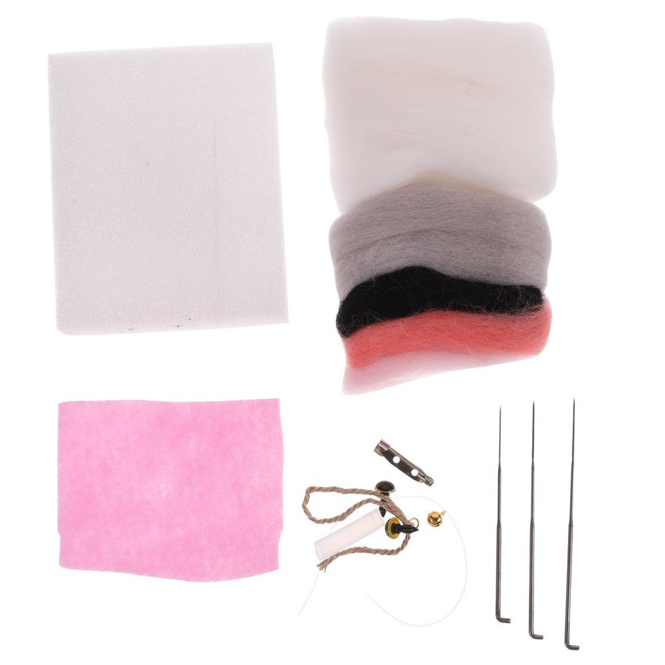 1 Set Girl Felted Animal Toy Felting Needle Set Lovely Cat Felting Kit ...