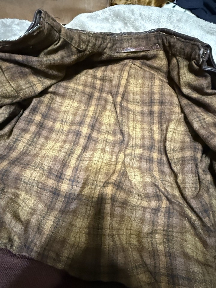 Vintage 40s USAAF WW2 A2 Leather Flight Bomber Jacket Mens 44 US ...