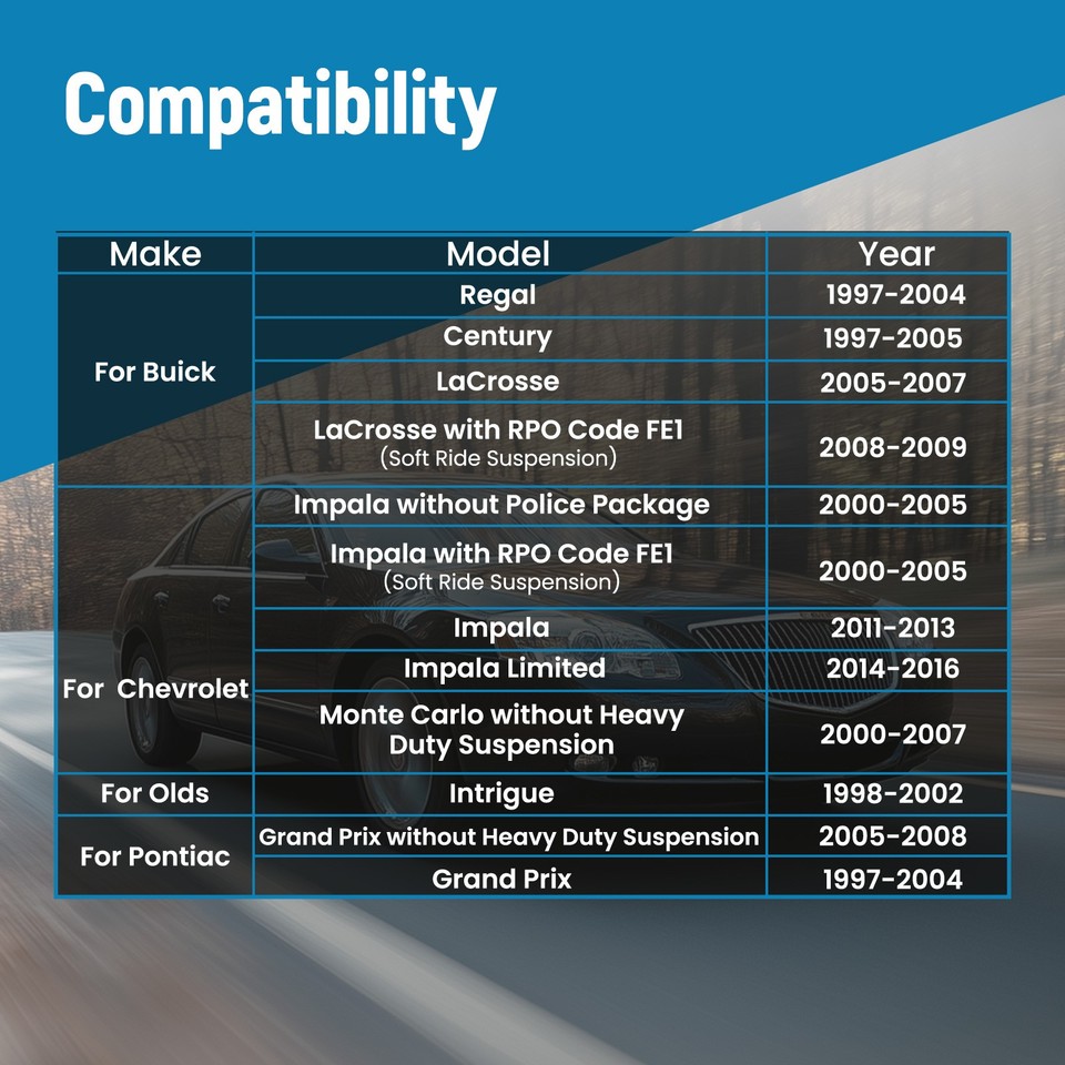 6pcs Suspension Rear Trailing Arms Lateral Links for Chevy Impala Olds ...