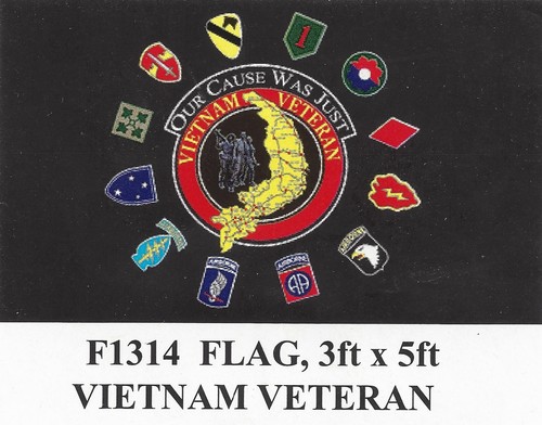 NEW: SUPER POLY FLAG - Vietnam Veteran, 3 ft. x 5 ft. (Eagle Emblems ...