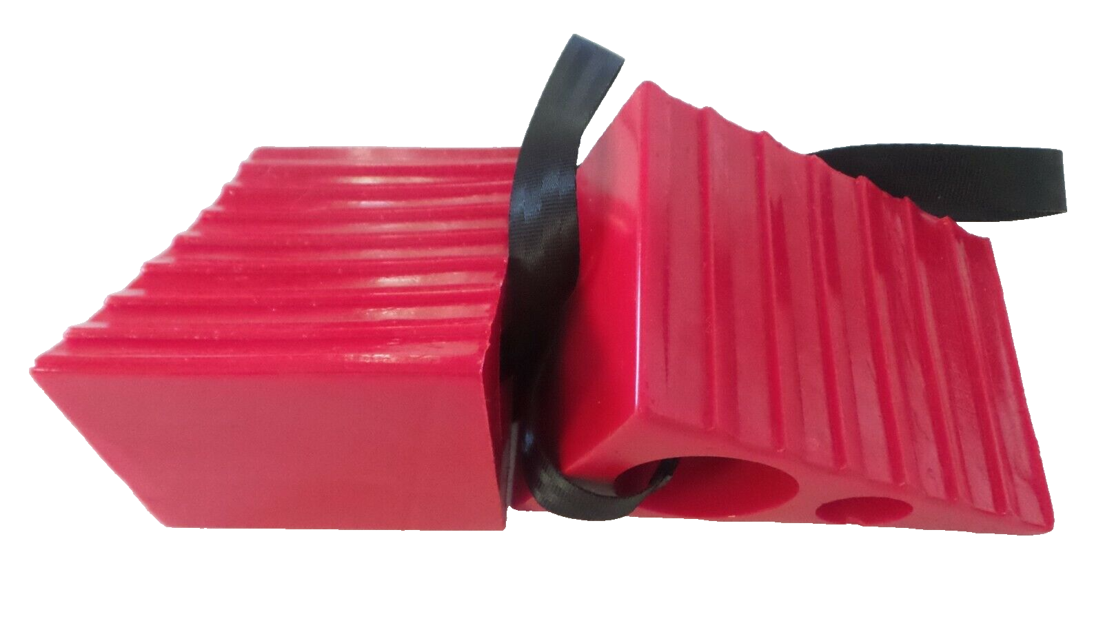Pair of Red Wheel Chock Blocks in SOLID POLYURETHANE made In QLD | eBay