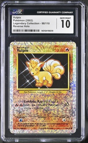 2002 Pokemon Legendary Collection Reverse Holo Vulpix #98 CGC 10 | eBay