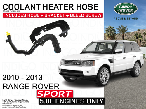 2010-2013 Range Rover Sport Coolant Heater Hose & Bracket & Bleed Screw ...
