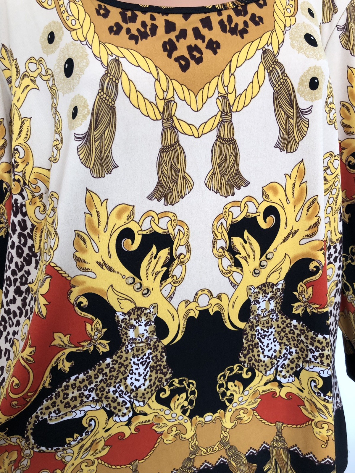 Anthony Original Tunic Size XL Leopard Tassels Designer Fashion Chic ...