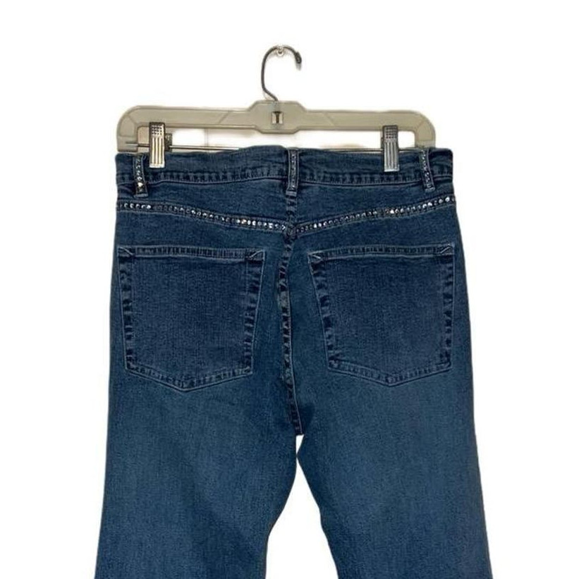 Y2K Rhinestone Embellished Flared Denim - Gem