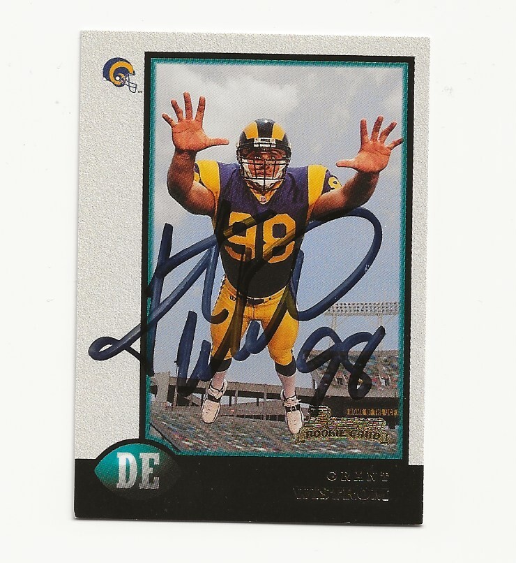 GRANT WISTROM RAMS AUTOGRAPHED CARD | eBay