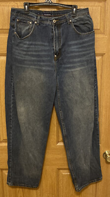 Vintage Knockout Jeans Denim Easy Fit 36x32 Distressed | eBay
