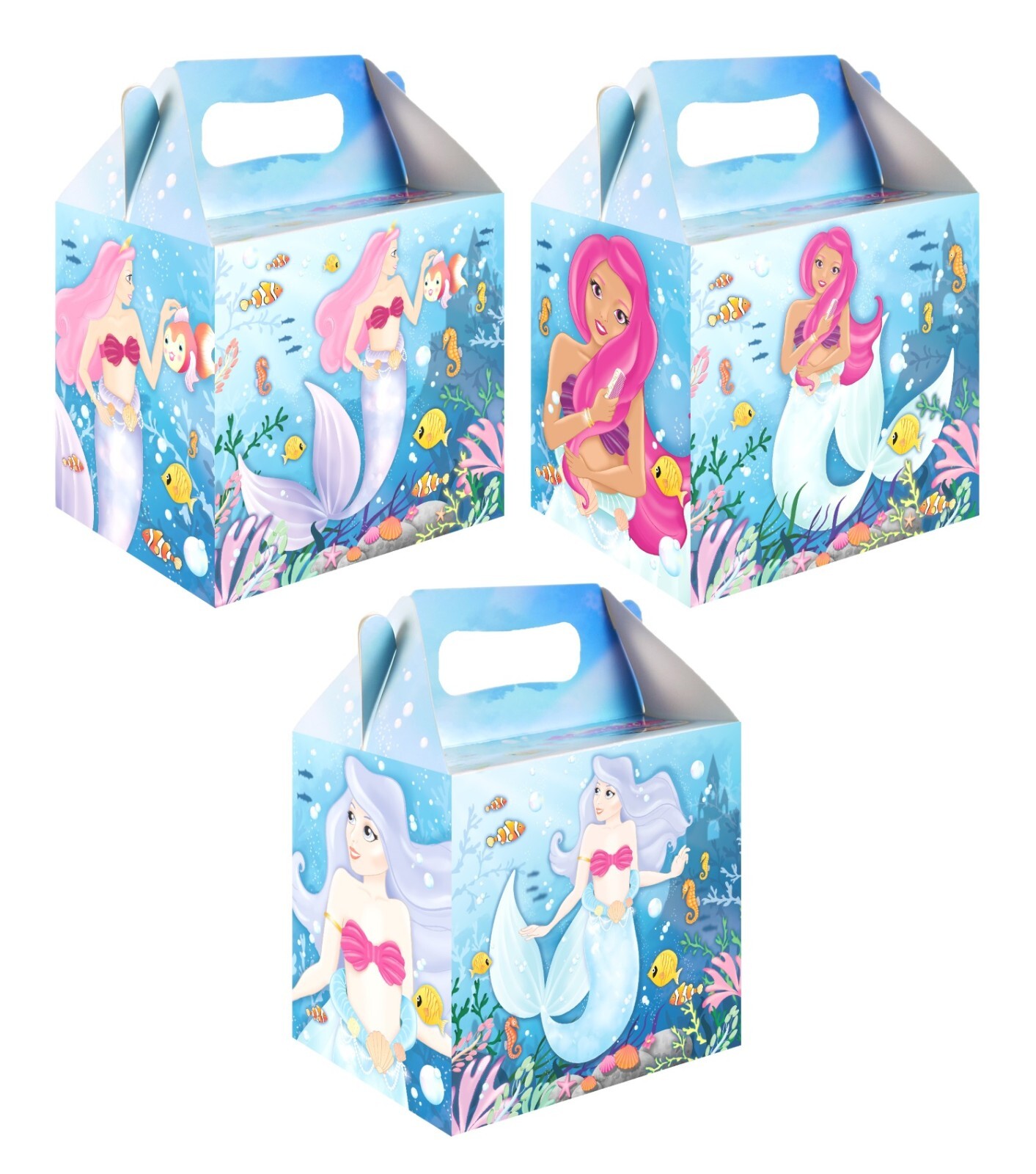 Childrens / Kids Meal Box Bag - Wedding Favour Party Activity Food ...