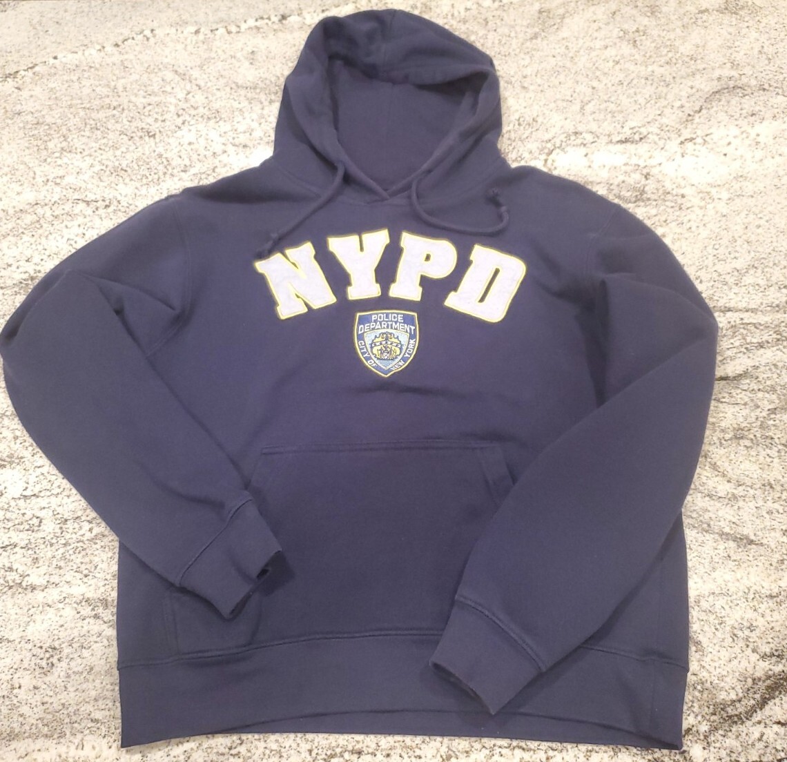 NYPD Pullover Sweatshirt Mens S Blue Hoodie Sweater NEW YORK Police ...
