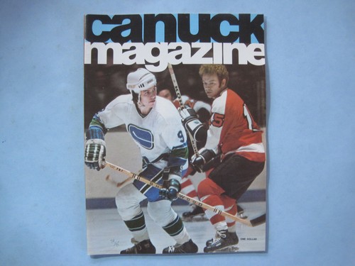 1974/75 VANCOUVER CANUCK PITTSBURGH PENGUINS NHL PROGRAM GARY INNESS ...