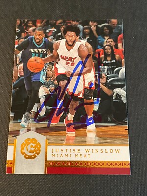 Justise Winslow Signed 2016-17 Panini Excalibur Card Auto Heat NBA ...