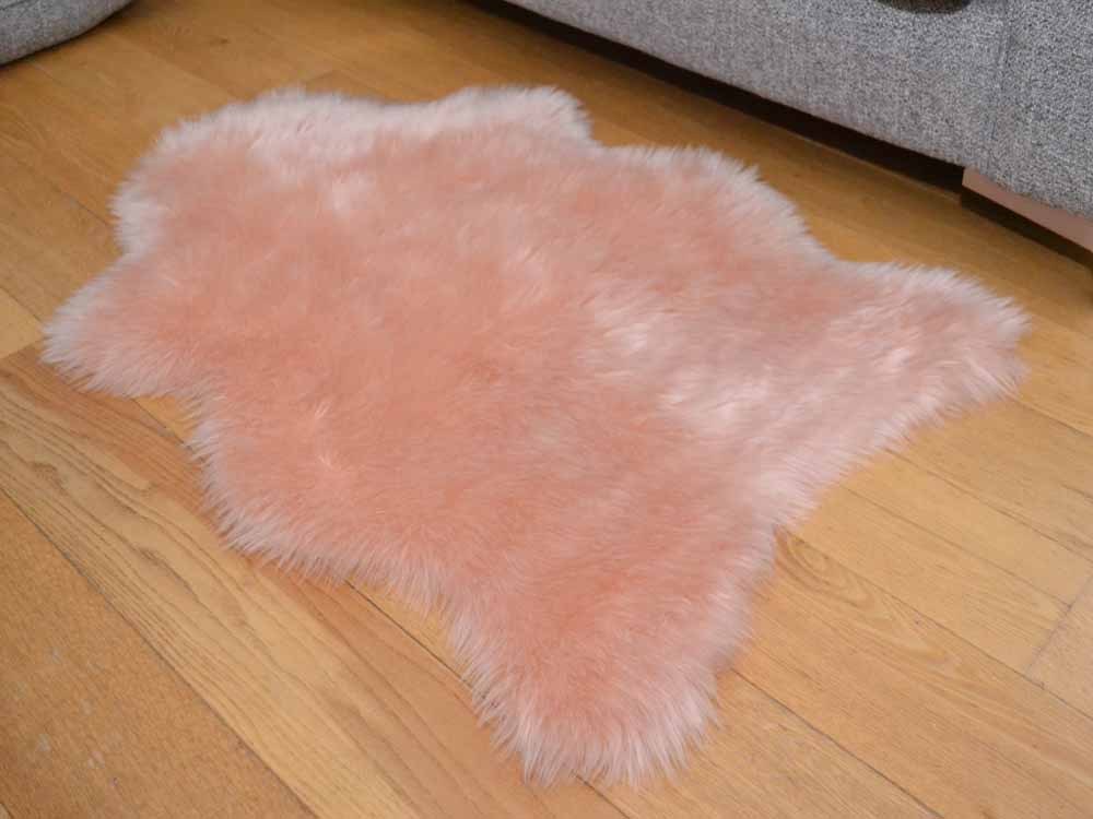 Plain Soft Fluffy Bedroom Faux Fur Fake Single Sheepskin Rugs Washable ...