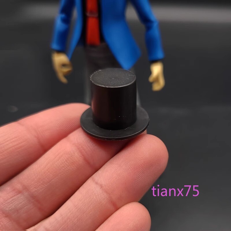 1/12 Scale Western Cowboy Hat Formal Top Hat Cap Accessory For 6 ...
