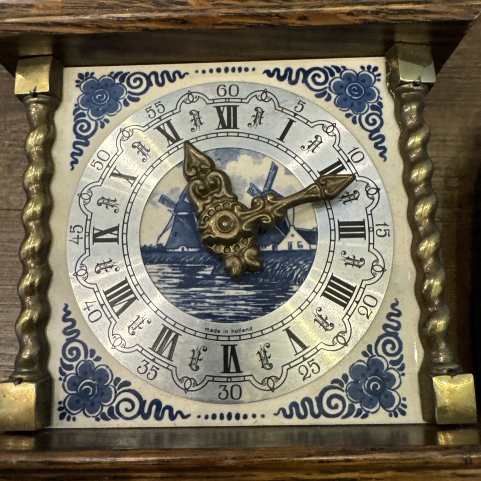 Rare Dutch Zaandam Zaanse 8 Day Wall Clock Delft Holland Franz Hermle ...