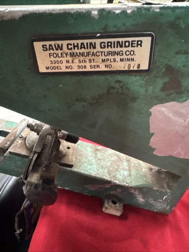 Foley Belsaw Model 308 Saw Chain Grinder And Manuals, Hard To Find | eBay