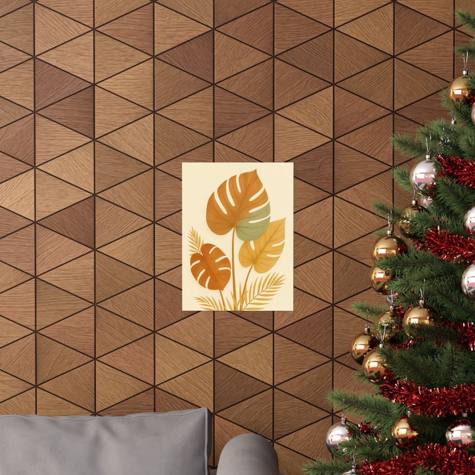 Monstera Leaves Art Matte Vertical Poster | Botanical Wall Decor | eBay