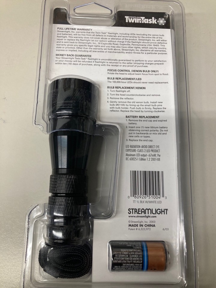 Streamlight Twin Task 1L Black Flashlights 51004 | eBay