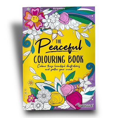 ANTI STRESS PEACEFUL ADULT COLOURING BOOKS MIND RELAX COLOUR THERAPY A4 ...