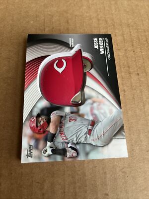 2022 Topps BATTING HELMET PATCH Jesse Winker #BH-JW Reds Baseball Card ...
