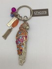 Chico's Ladies Key Chain Holder Charm Tropical Bird Gold NEW | eBay