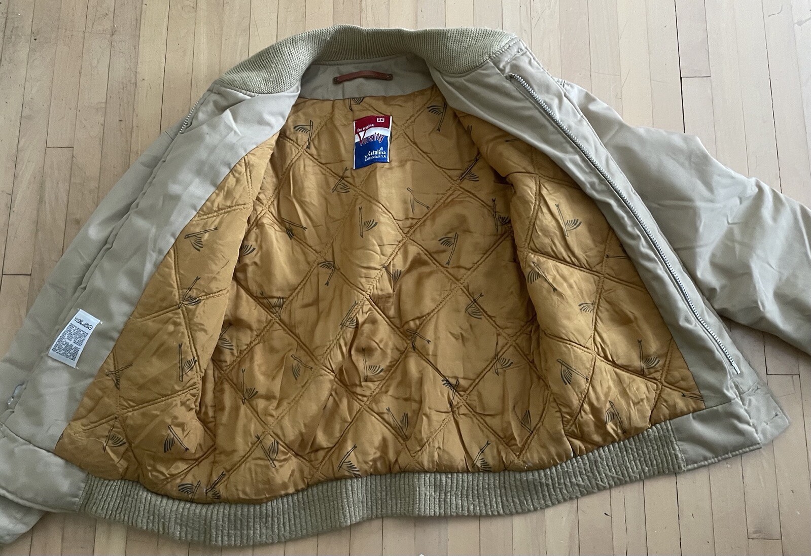 ORIGINAL VARSITY Jacket Catalina 36 Small - Gem