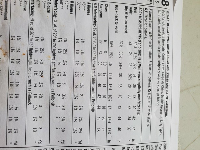 SIMPLICITY #8948 MISSES SIZES 6-8-10-12-14 BLOUSES with Cummerbunds ...