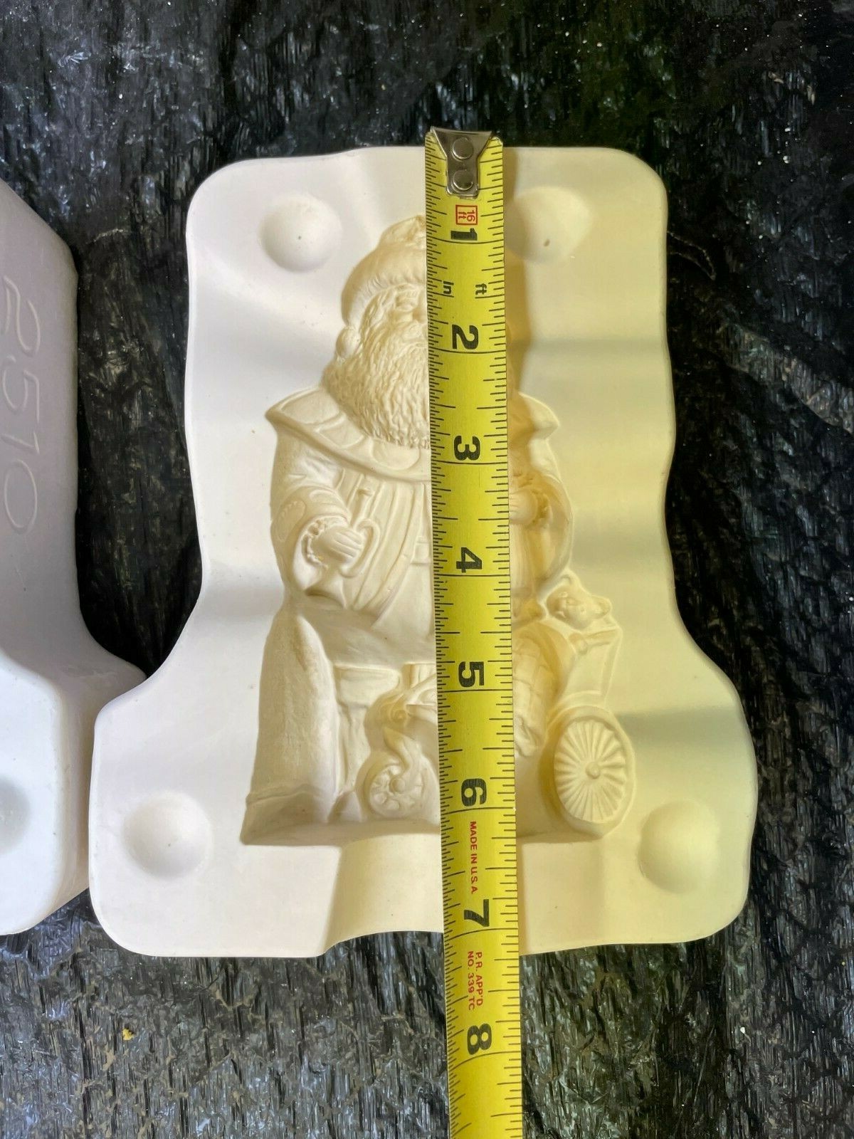 VINTAGE GARE CERAMIC MOLD #2510 SMALL ANTIQUE SANTA WITH CART | eBay