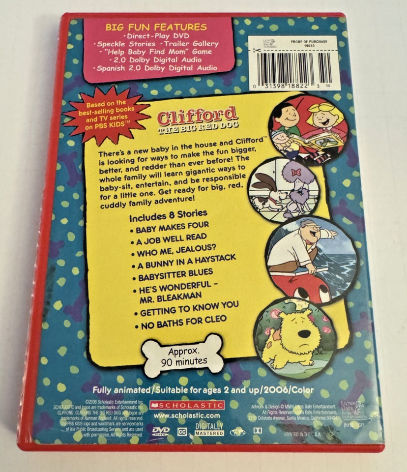 Clifford The Big Red Dog-The New Baby On The Block (DVD, 2006) | eBay