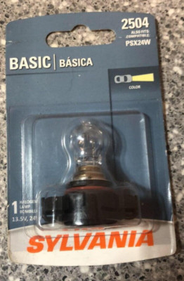 Sylvania 2504BP Basic Fog Light Lamp Light Bulb #2504 13.5V PSX24W B1 ...