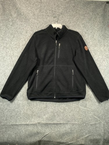 Free Country Jacket Adult Mens 40 M Medium Black Fleece Zip Coat Long ...
